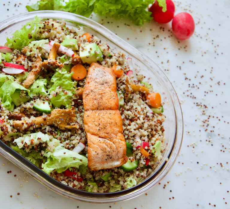 Pan Fried Salmon with Bulgur Wheat