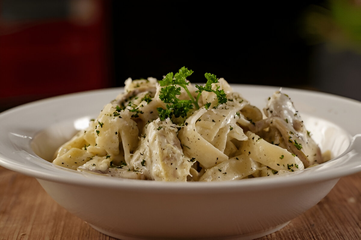 Spring Vegetable Fettuccine Alfredo