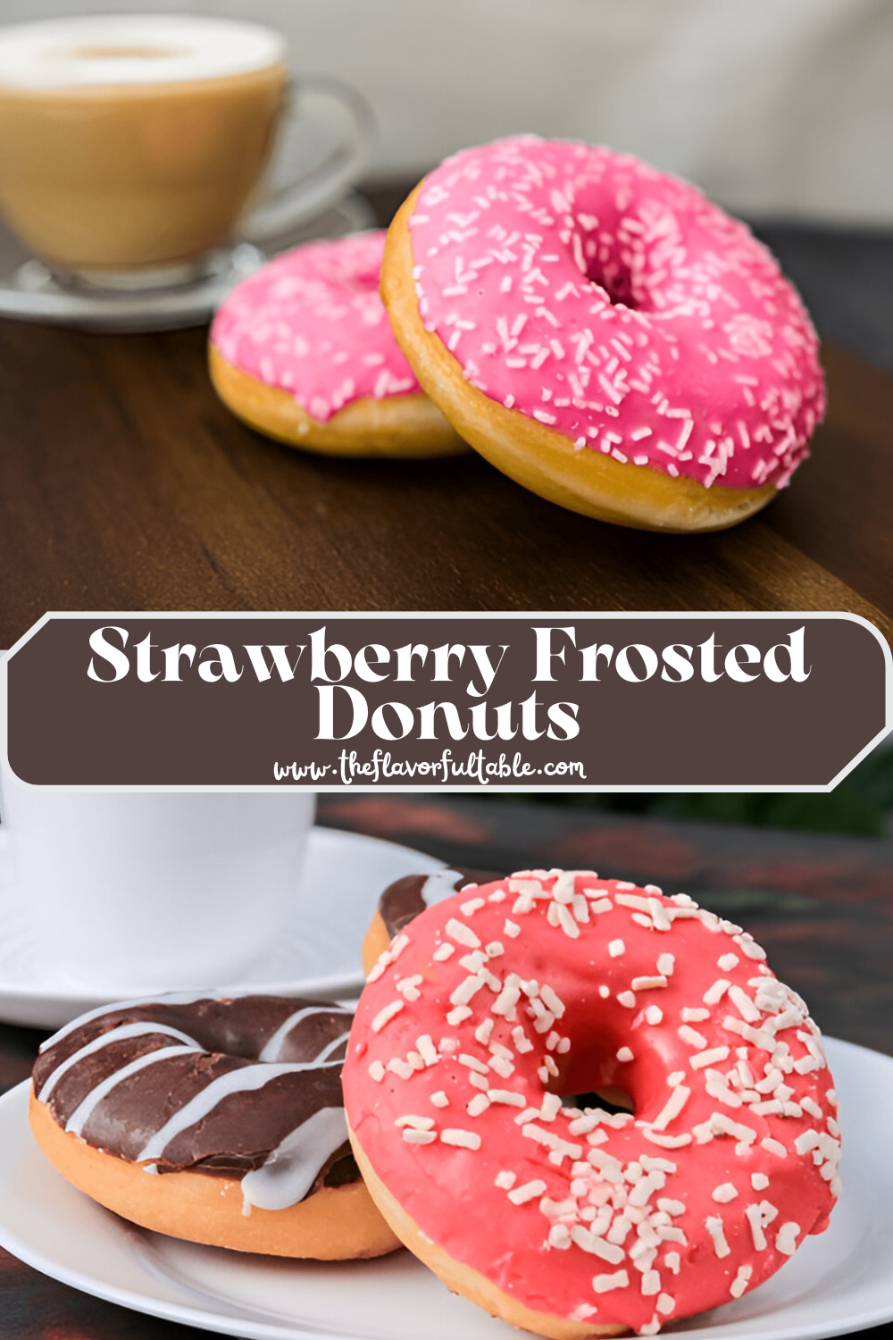 Strawberry Frosted Donuts - Strawberry Frosted Donuts
