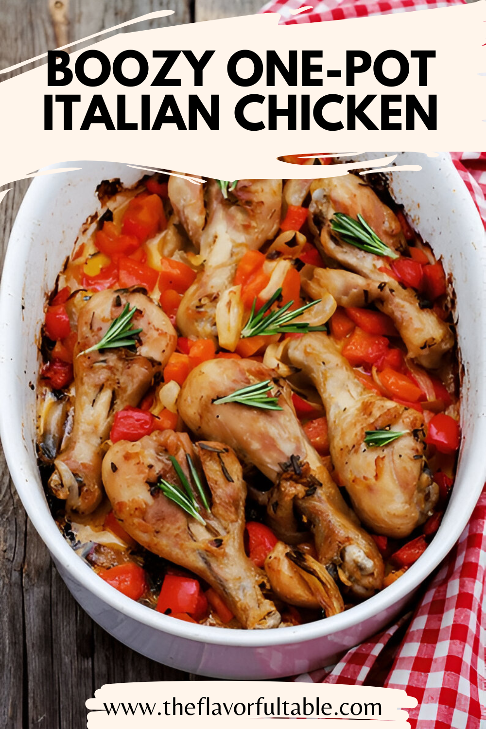 Easy Boozy One-Pot Italian Chicken Recipe - Boozy one-pot Italian chicken